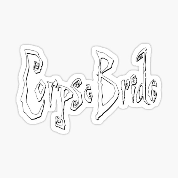 "Corpse bride logo" Sticker for Sale by Tildexcerys | Redbubble