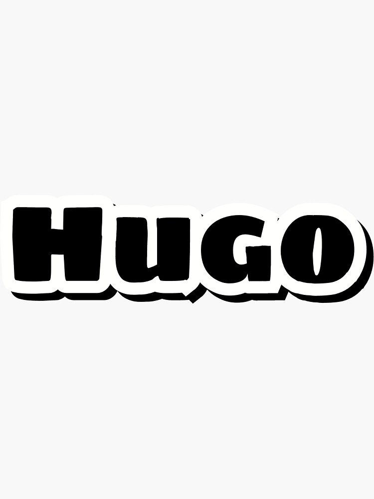 "My name is Hugo" Sticker for Sale by Aliibnouhassan | Redbubble