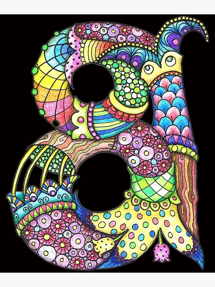 "letter B backwards art" Poster by KeziaForeman | Redbubble