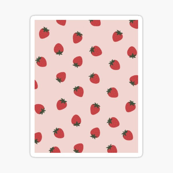 "pink strawberry" Sticker for Sale by Thehecticstore | Redbubble