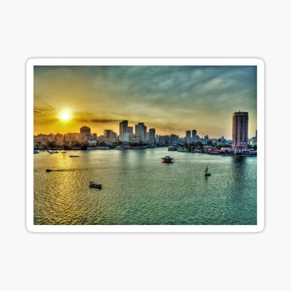 "Amazing sunset by the Nile River, Cairo, Egypt" Sticker for Sale by ...