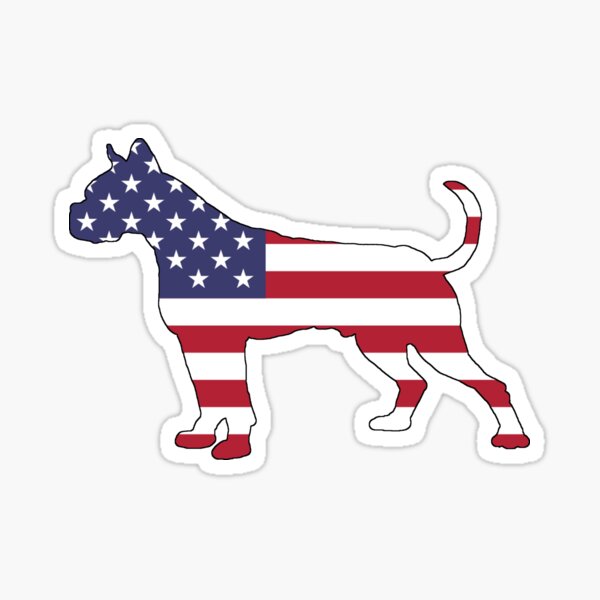 "American Flag – Boxer" Sticker by DelirusFurittus | Redbubble
