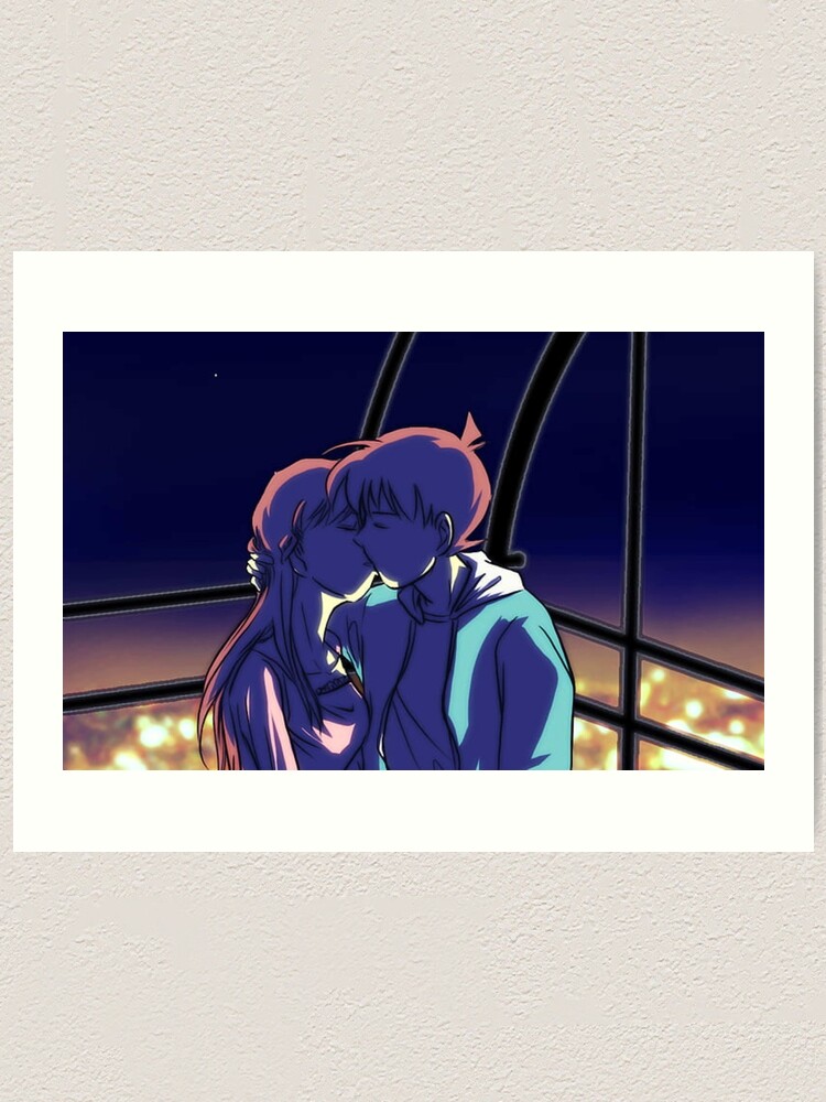 "Anime, Detective Conan, Couple, Kiss, Love, Ran Mouri, Shinichi Kudo ...