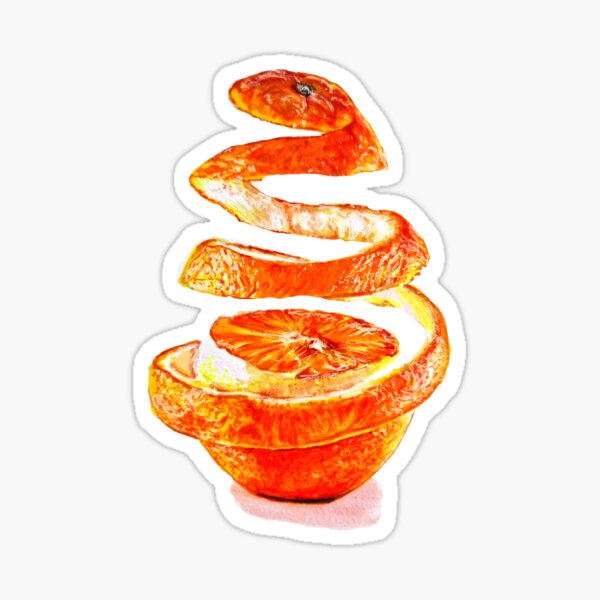 "Orange Apeel" Sticker for Sale by LornaBowdenART | Redbubble