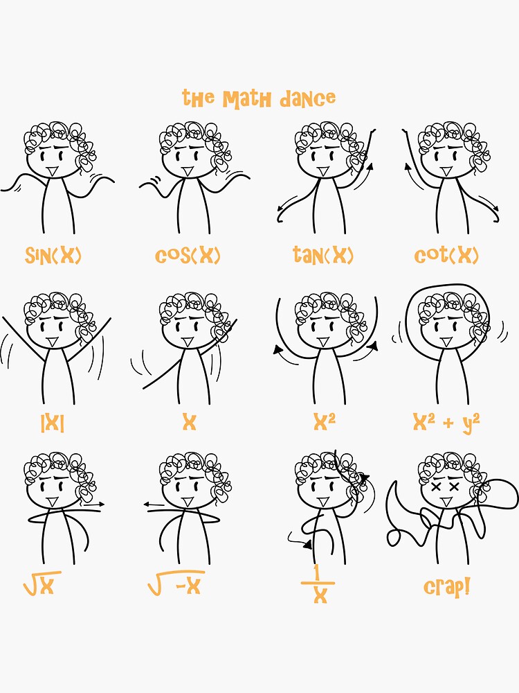 "The Math Dance" Sticker for Sale by clodovea- | Redbubble