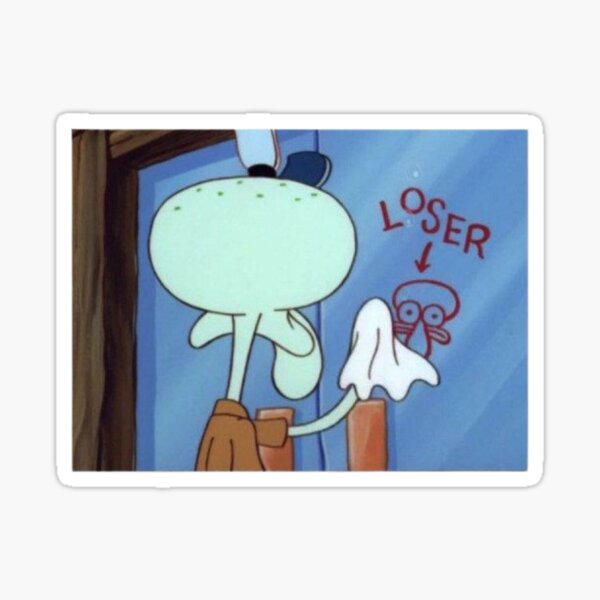 "~ Squidward loser meme " Sticker for Sale by sahereative-03 | Redbubble
