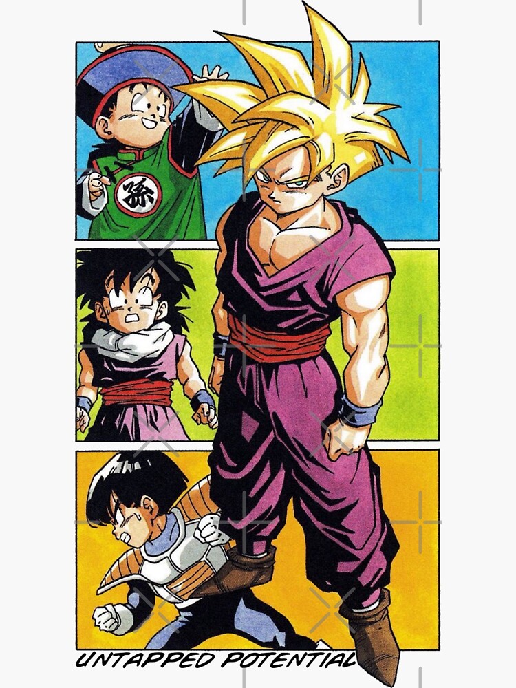 "Gohans untapped potential" Sticker for Sale by ABU-HASBROWN | Redbubble