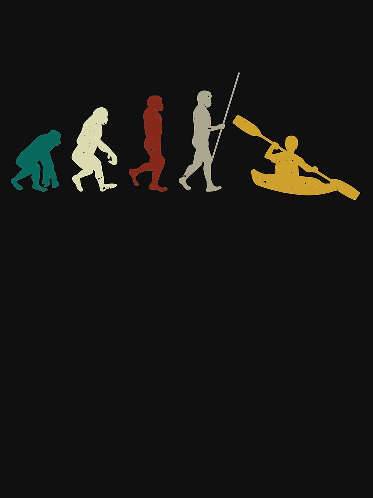 "Canoe kayak evolution paddler kayaker gift canoeing" T-shirt for Sale ...