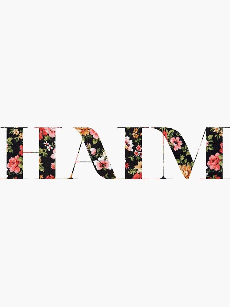 "HAIM Floral Logo" Sticker for Sale by oliviapeachy | Redbubble