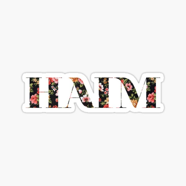 "HAIM Floral Logo" Sticker for Sale by oliviapeachy | Redbubble