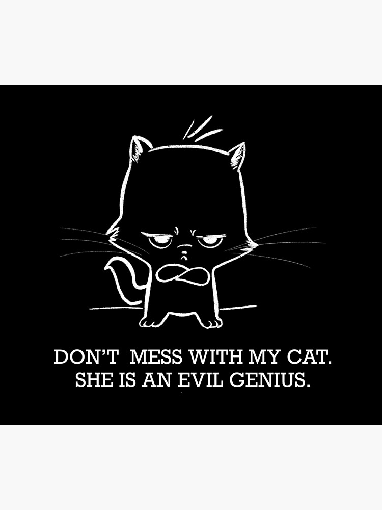 "Evil genius cat" Poster for Sale by MiziArt | Redbubble