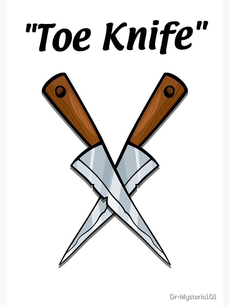 "Toe Knife - White Background" Sticker for Sale by Dr-Mysterio101 ...
