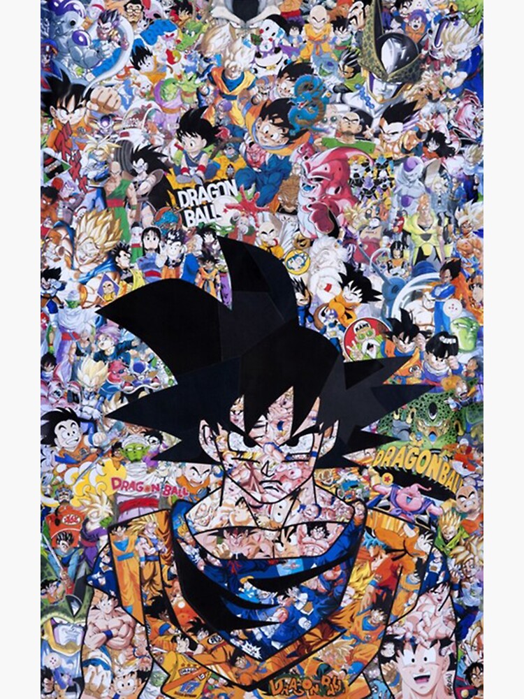 "Collage Goku" Sticker for Sale by jimmykammerer | Redbubble