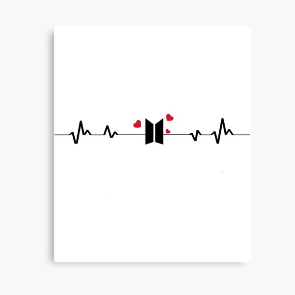 "BTS , Bangtan Boys , Bts Lover ,Bts Heart" Canvas Print for Sale by ...