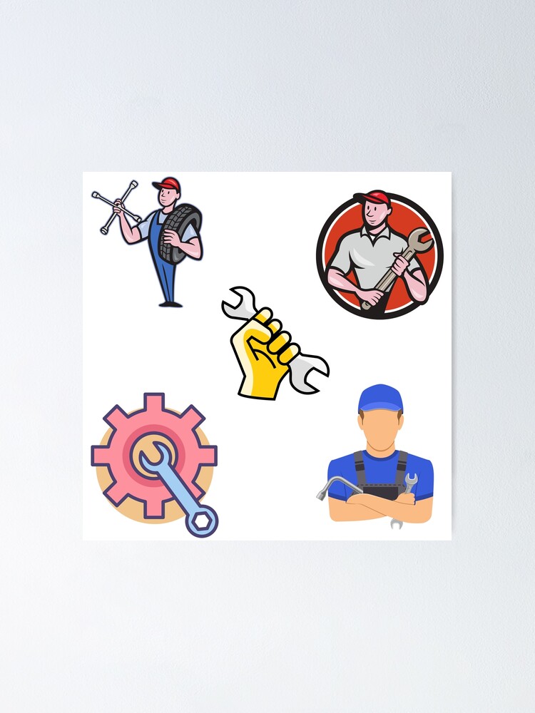 "Mechanical Engineer Sticker Pack #1" Poster for Sale by infazbdeen ...