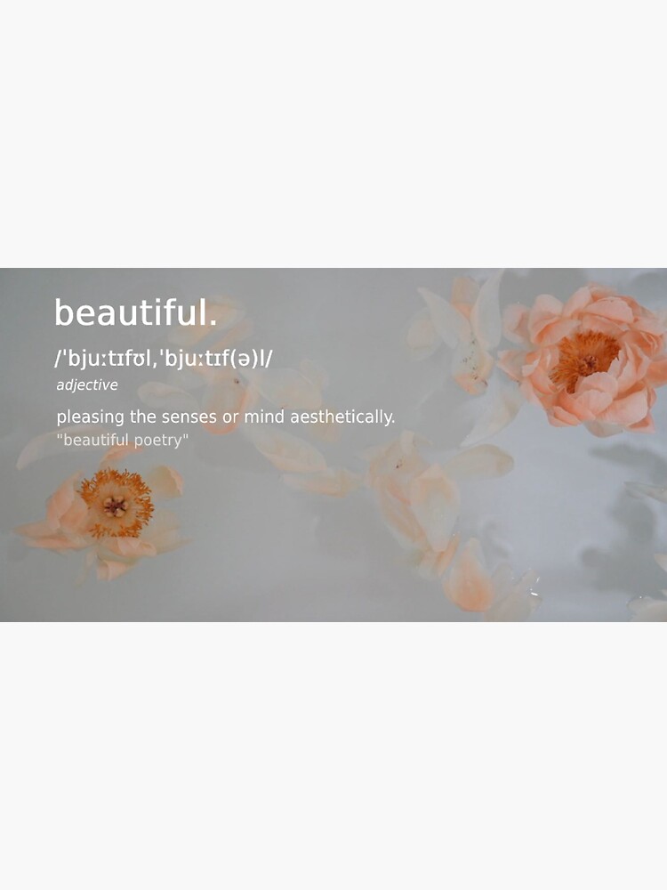 "Beautiful Definition Aesthetic" Sticker for Sale by Evermelon | Redbubble