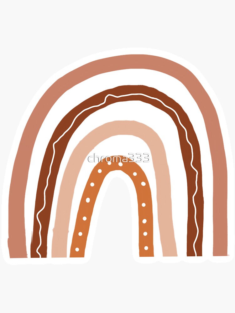 "boho rainbow " Sticker by jhanvicreates | Redbubble