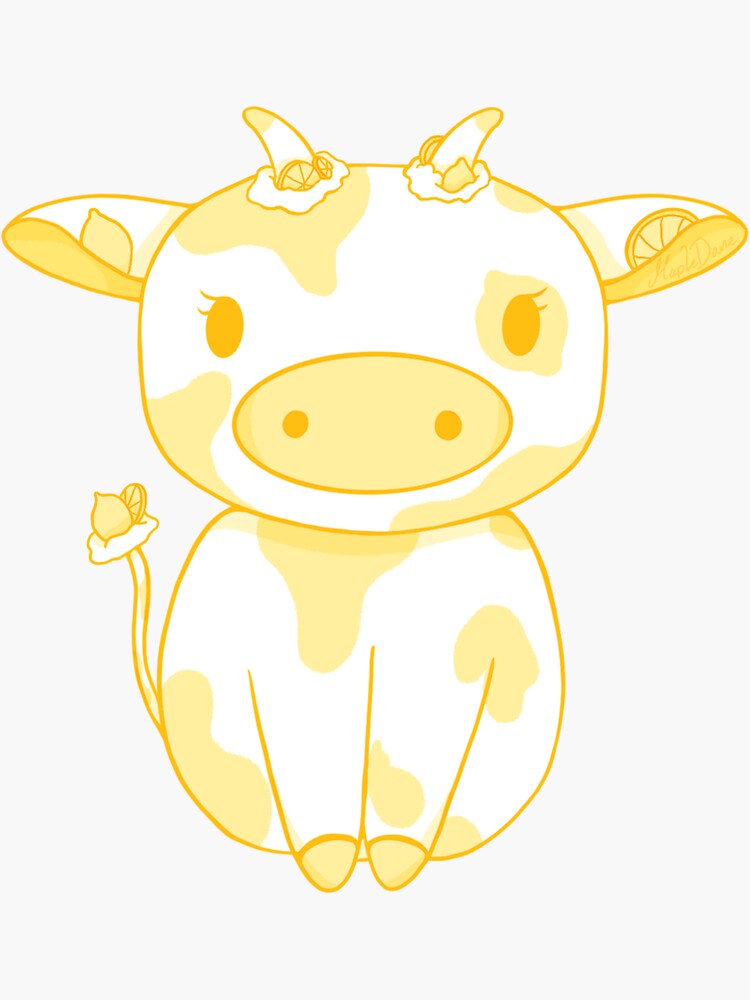 "Lemon Cow" Sticker for Sale by MalouThune | Redbubble