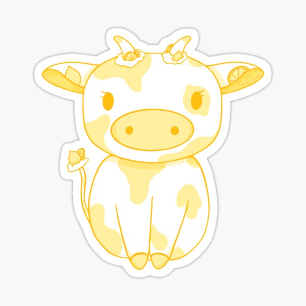 "Lemon Cow" Sticker for Sale by MalouThune | Redbubble