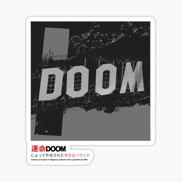 "DOOM" Sticker for Sale by chauxhund | Redbubble