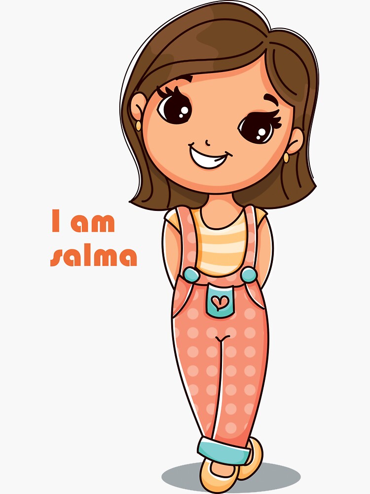 "beautiful girl her name is salma" Sticker for Sale by arwamufid ...