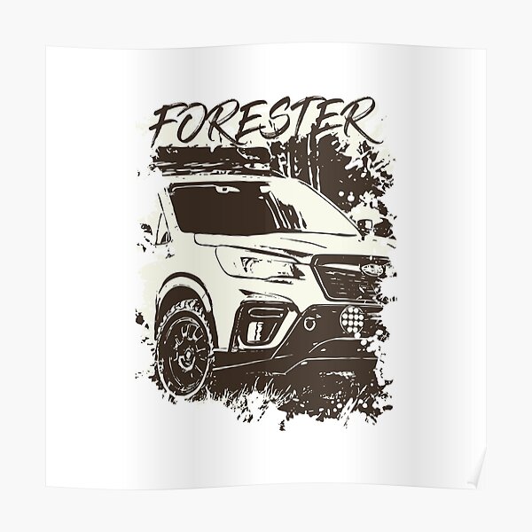 Póster «Bosquejo del estilo del cartel de Forester con texto» de ...