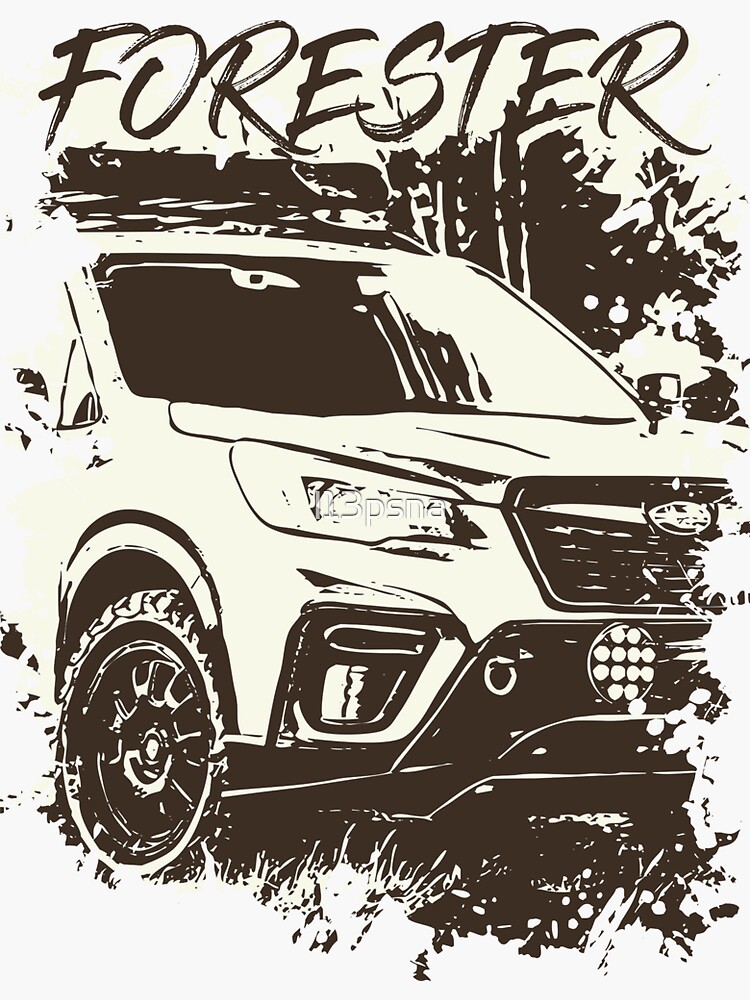 "Forester Poster Style Sketch w Text" Sticker for Sale by l13psna ...