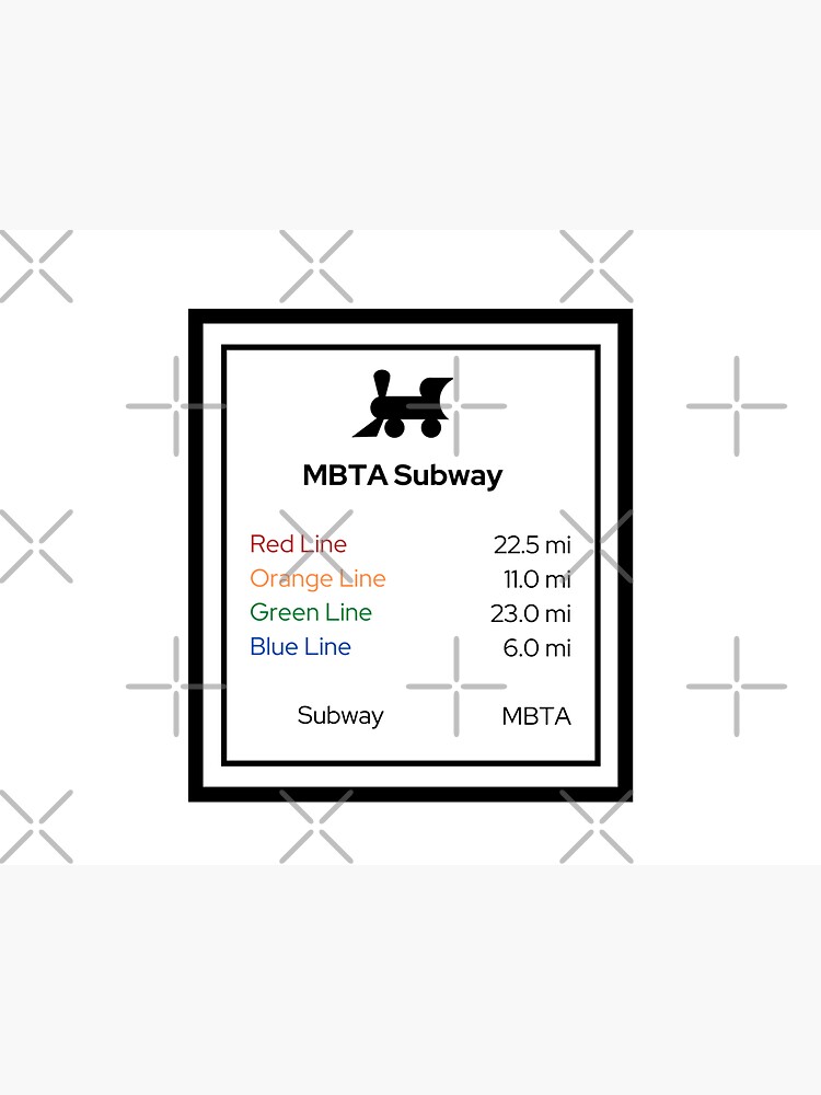 "Subway MBTA All Lines #2" Sticker for Sale by bellgra | Redbubble