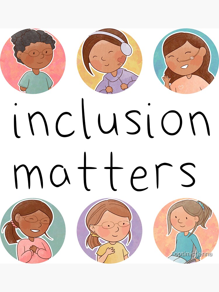 "Inclusion Matters" Sticker for Sale by optimistjenna | Redbubble