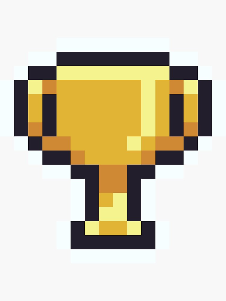 "Trophy Pixel Art " Sticker for Sale by RednGreen | Redbubble