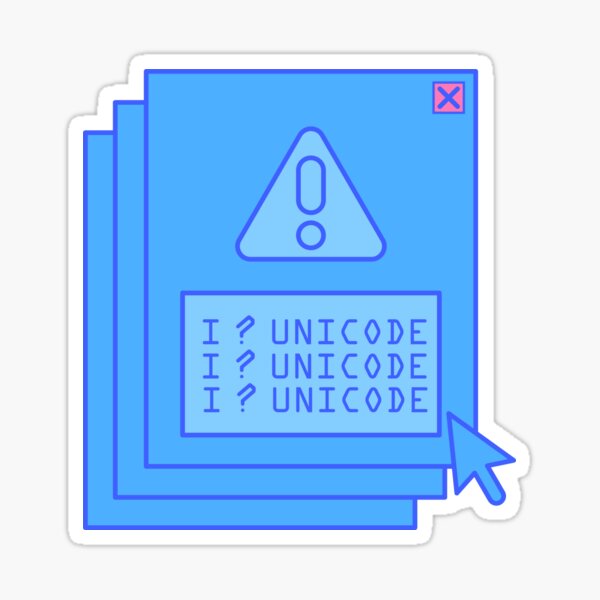 "I UNICODE ERROR" Sticker for Sale by Starbox2003 | Redbubble