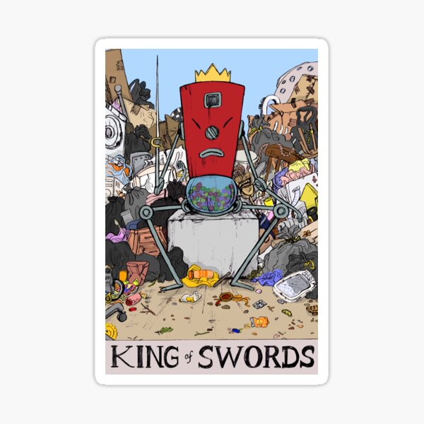 "Rattleballs as King Of Swords" Sticker for Sale by sadnettles | Redbubble