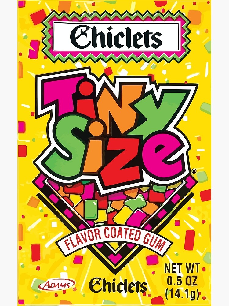 Chiclets Tiny Size Flavor Coated Gum Premium Matte Vertical Poster sold ...