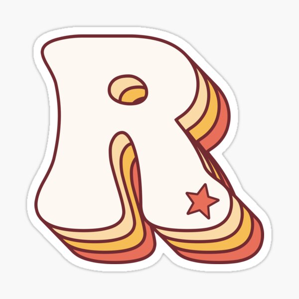 "Letter R Retro" Sticker for Sale by OkihanaShop | Redbubble