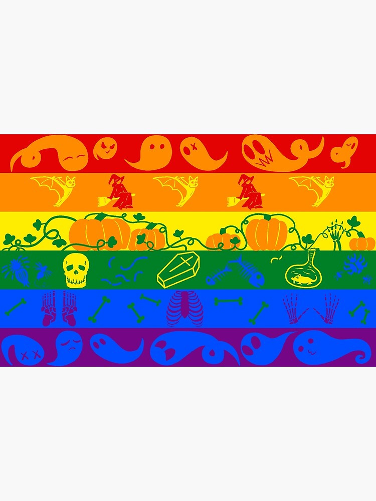 "SPOOKY Rainbow Pride Flag" Poster for Sale by socksonat3am | Redbubble