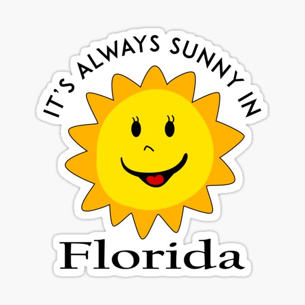 "SUNSHINE SMILEY FLORIDA FACE CUTE HAND DRAWN SMILE POPULAR STICKERS ...
