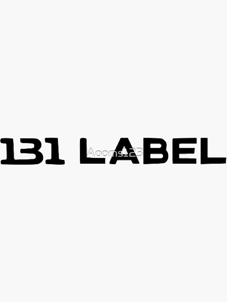 "131 Label (Black logo)" Sticker for Sale by Aooms123 | Redbubble