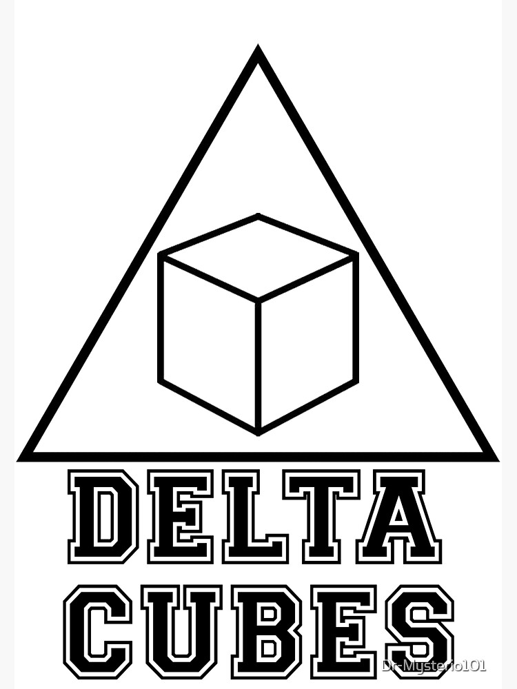 Póster «Logotipo de Delta Cubes (negro sobre blanco)» de Dr-Mysterio101 | Redbubble