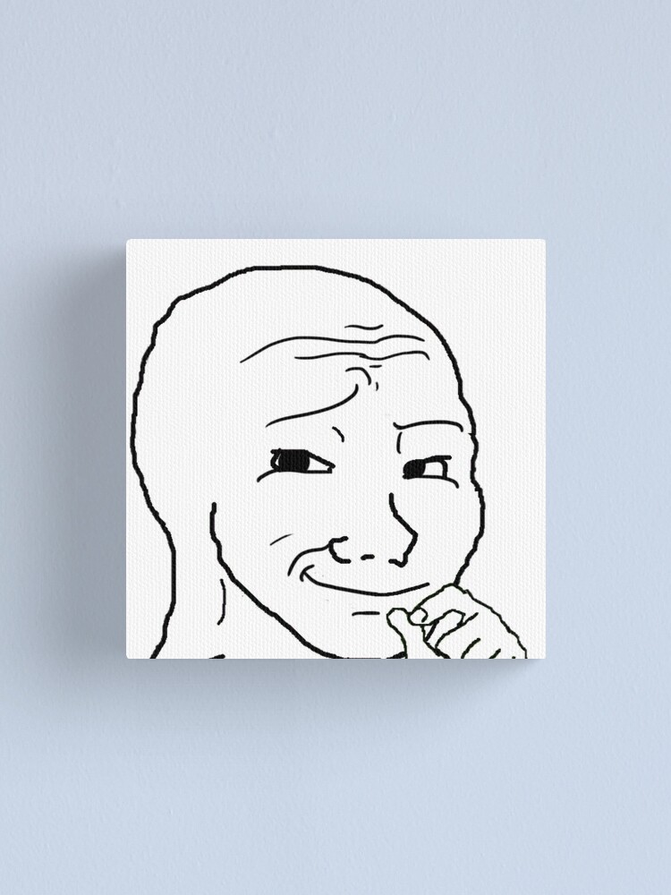"Smug Wojak Meme | Funny Meme" Canvas Print for Sale by memeology69 ...