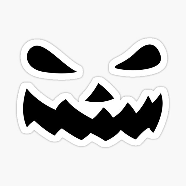 "Scary Smiling Ghost Face" Sticker for Sale by P2CPOD | Redbubble