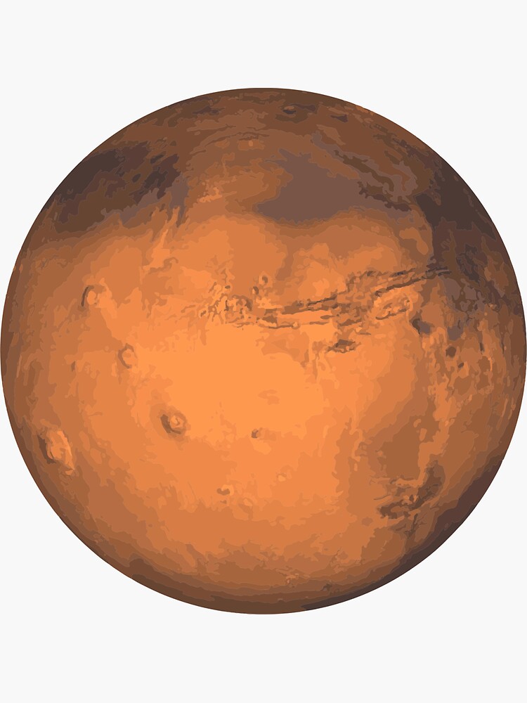 "Planet Mars" Sticker for Sale by Sekenz | Redbubble