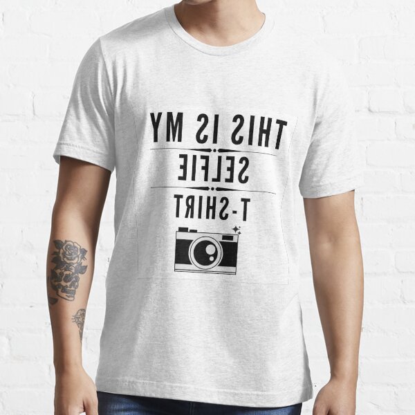 "T-Shirt Mirror Image Backwards Text Letters" T-shirt for Sale by ...