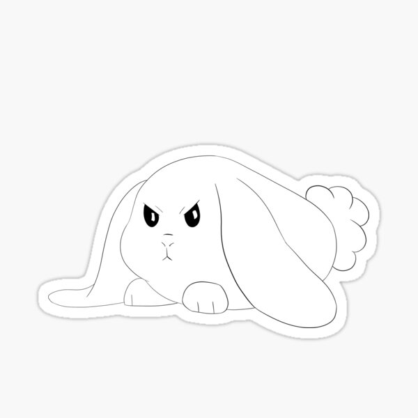 "Angry bun " Sticker by Dalface | Redbubble