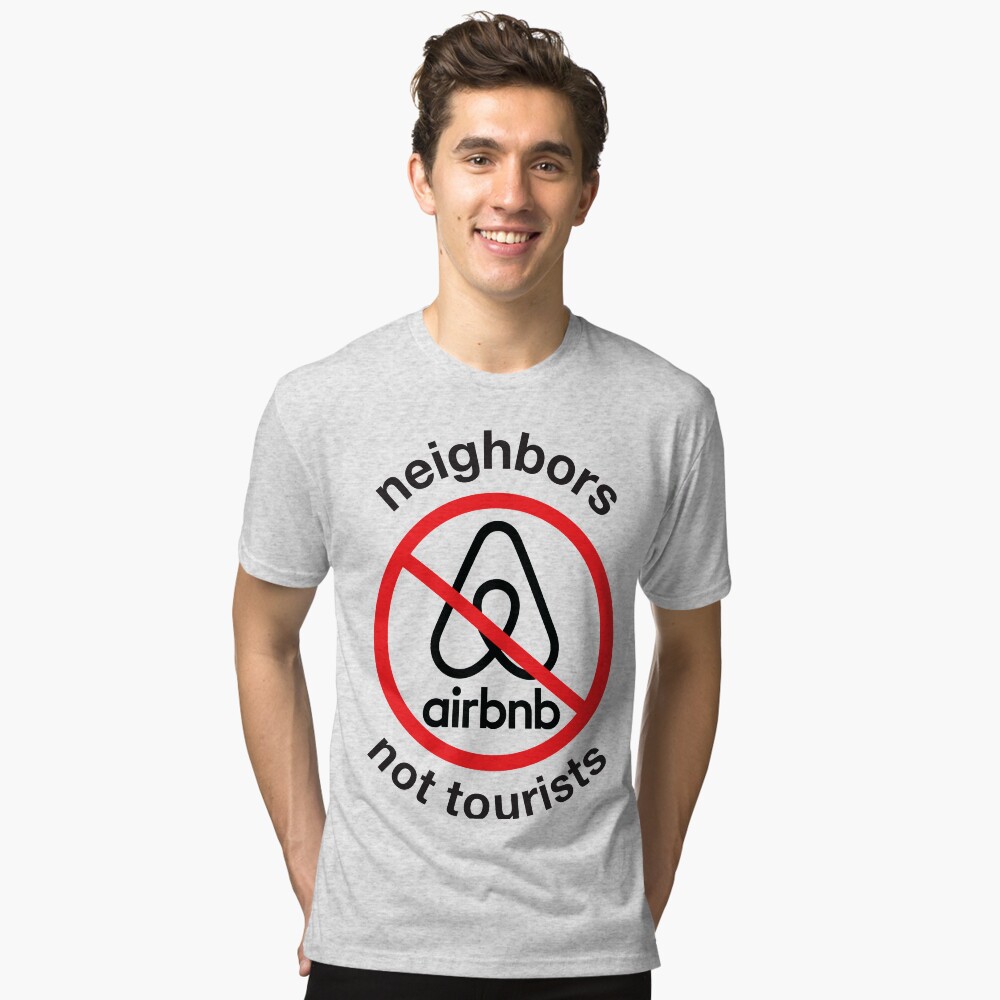 "ANTI-AIRBNB - Neighbors Not Tourists" Sticker for Sale by ...