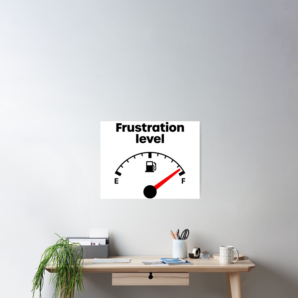 "Frustration level" Poster for Sale by itsdowntoatee | Redbubble