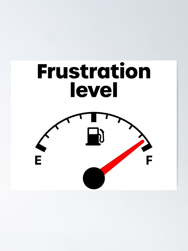 "Frustration level" Poster for Sale by itsdowntoatee | Redbubble