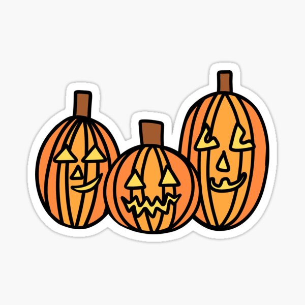 "Jack O Lantern Pumpkin set doodle, made by SpookyShoppe" Sticker by ...