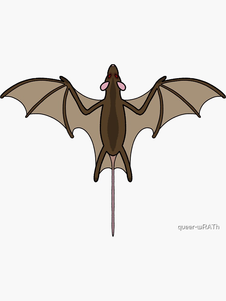 "Batrat the Rat Bat" Sticker for Sale by queer-wRATh | Redbubble