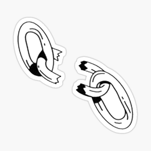 "Chain Link Breaking " Sticker for Sale by mitzmitz | Redbubble