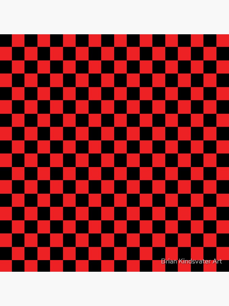 "Black and Red Checkered Red and Black Checked " Sticker for Sale by ...